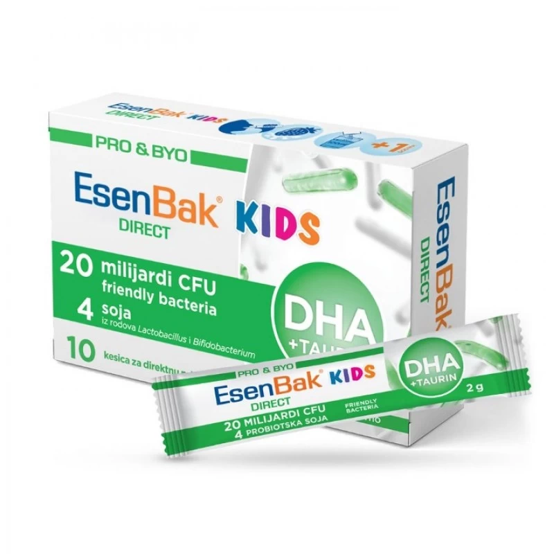 Esenbak Kids Probiotik Direct Dha + Taurin 10 Kesica • Esensa Apoteka